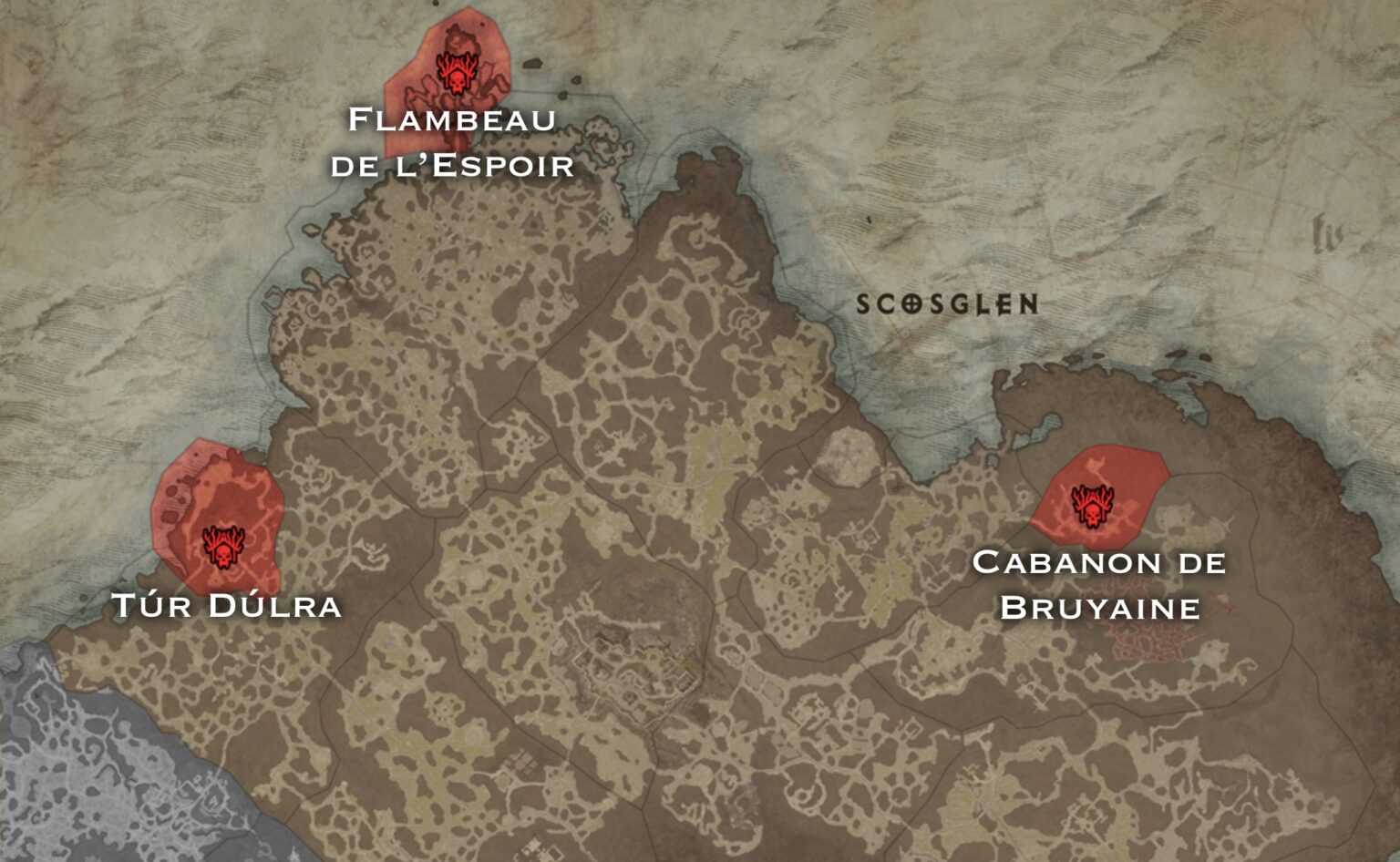 Diablo IV – Guide de zone « Scosglen » : 100% de renommée, Autels de ...